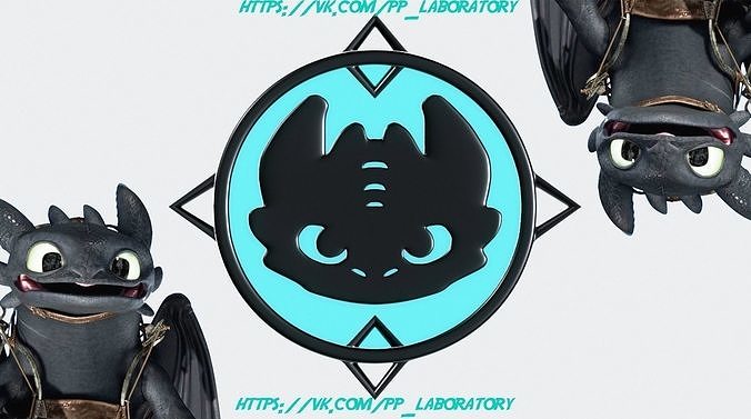 How to Train Your Dragon Toothless Keychain 3D model 3D printable ...