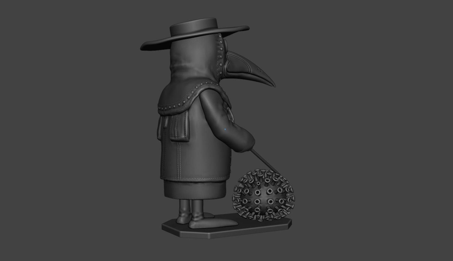 Plague doctor 3D model 3D printable | CGTrader