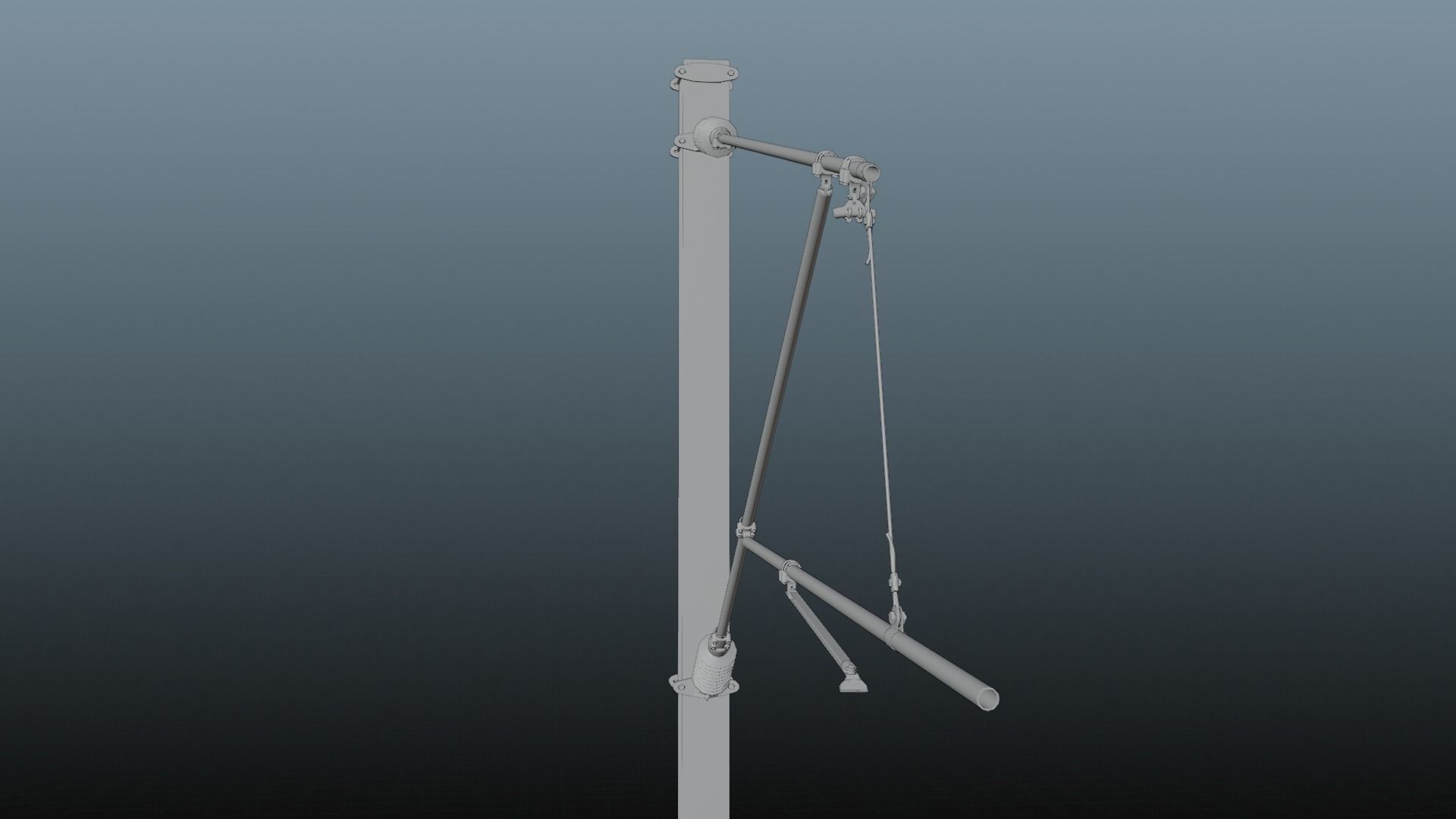 Railroad Catenary Poles Push Pull 2 Sets 3D model | CGTrader