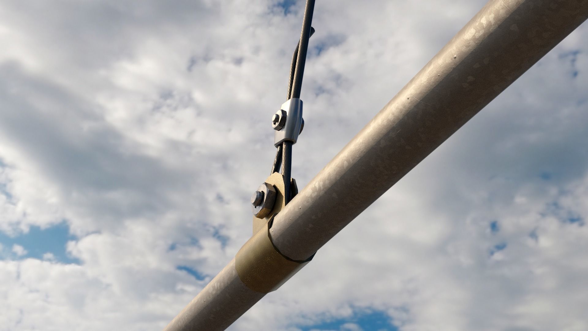 Railroad Catenary Poles Push Pull 2 Sets 3D model | CGTrader