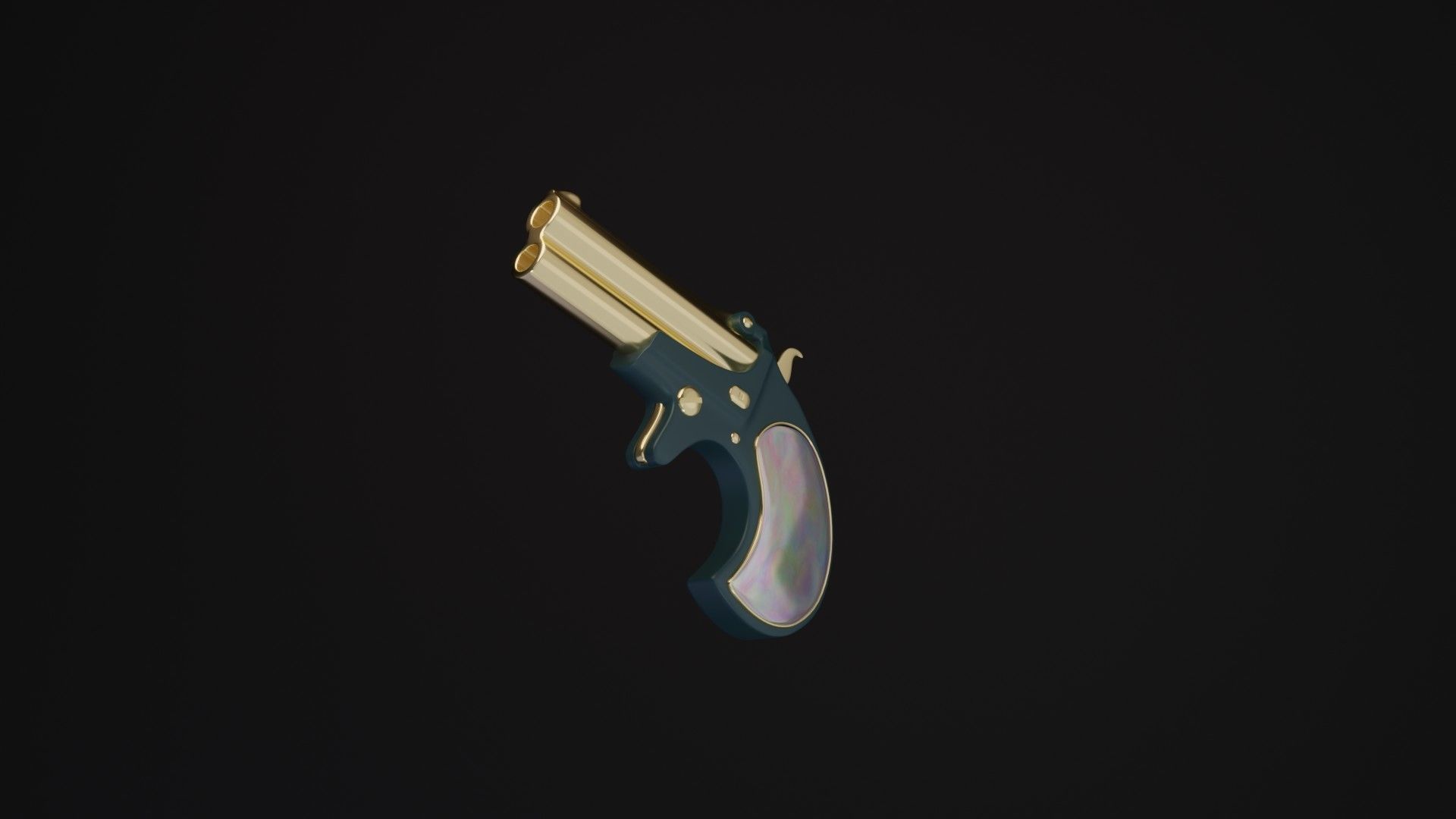 Vintage pistol 3D model | CGTrader