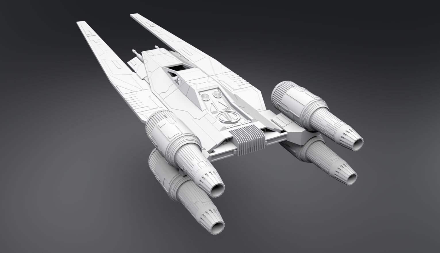 U Wing Scale Model 3D model 3D printable | CGTrader