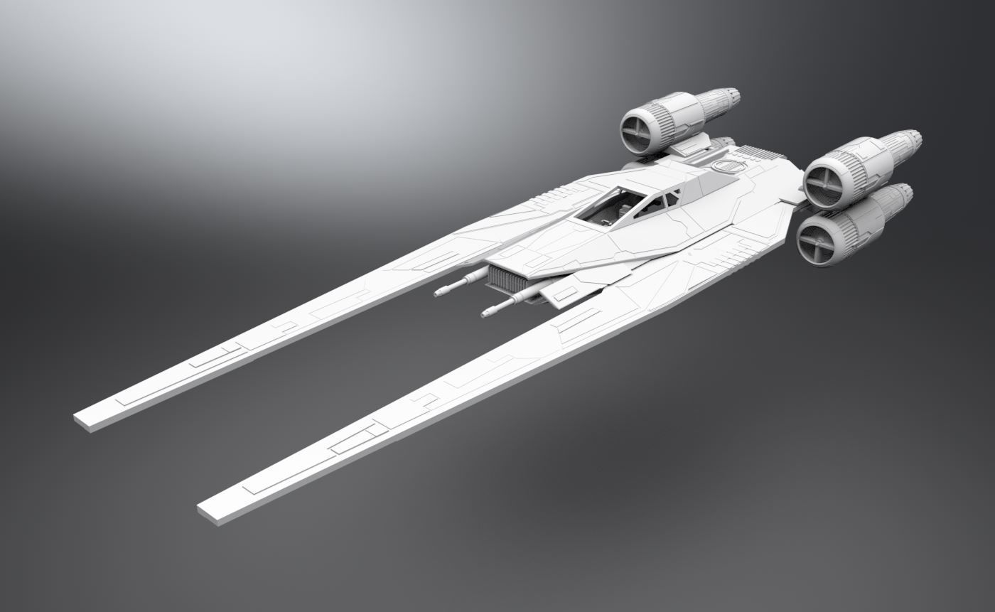 U Wing Scale Model 3D model 3D printable | CGTrader