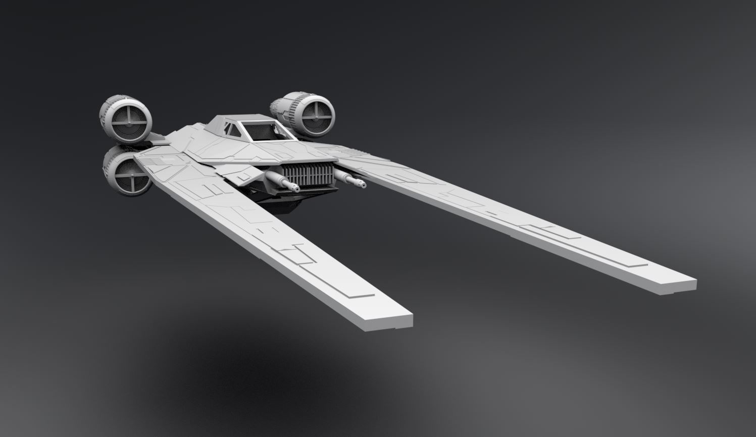 U Wing Scale Model 3D model 3D printable | CGTrader