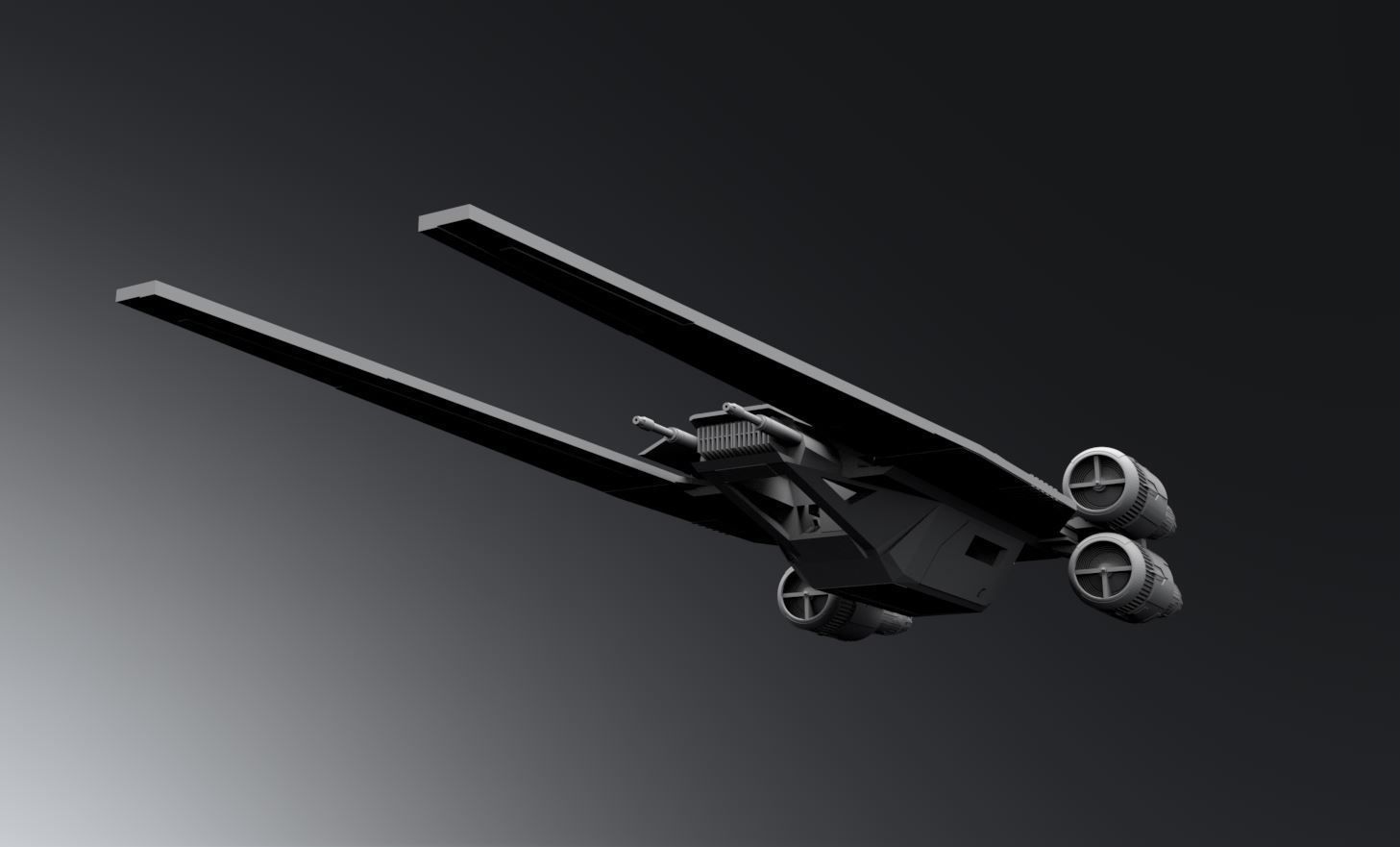 U Wing Scale Model 3D model 3D printable | CGTrader