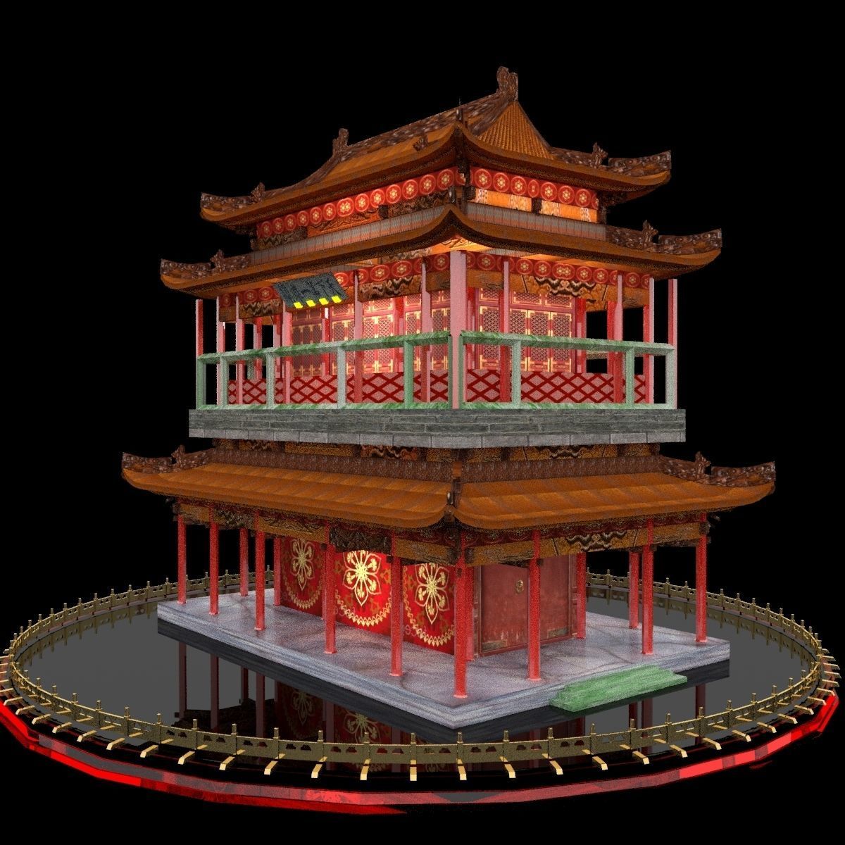 Chinese house 3D model | CGTrader