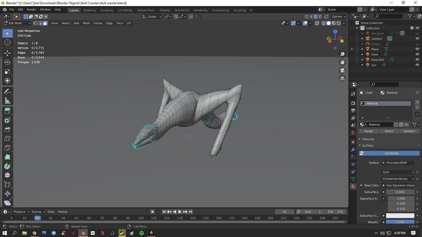 3D model Skull Crawler From King Kong VR / AR / low-poly | CGTrader