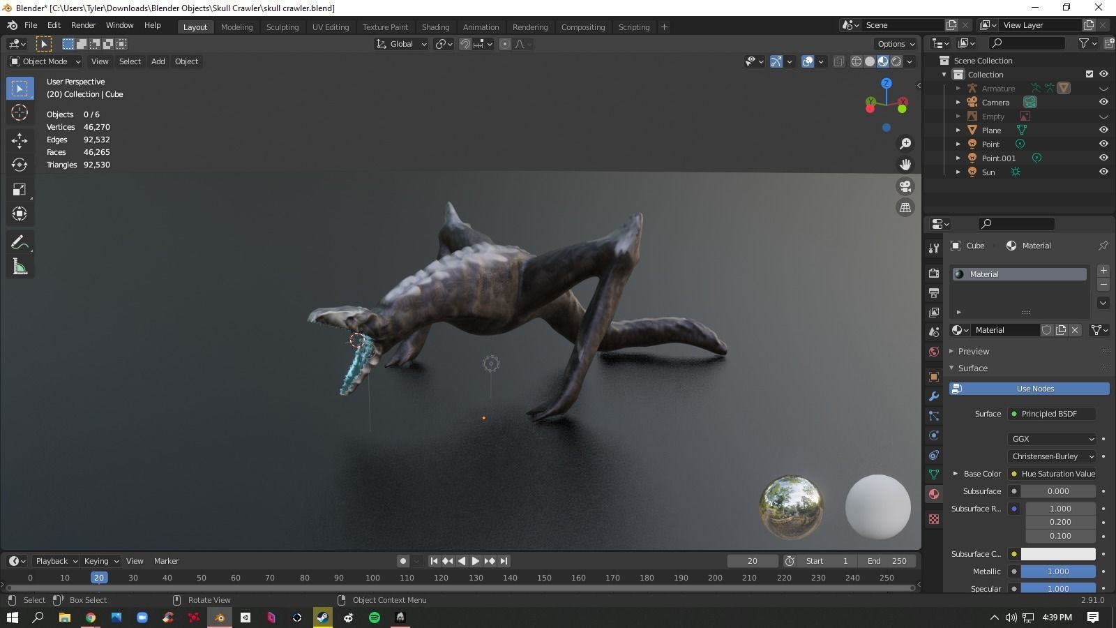 3D model Skull Crawler From King Kong VR / AR / low-poly | CGTrader