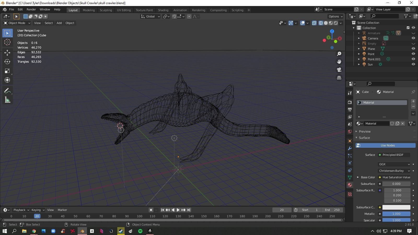 3D model Skull Crawler From King Kong VR / AR / low-poly | CGTrader