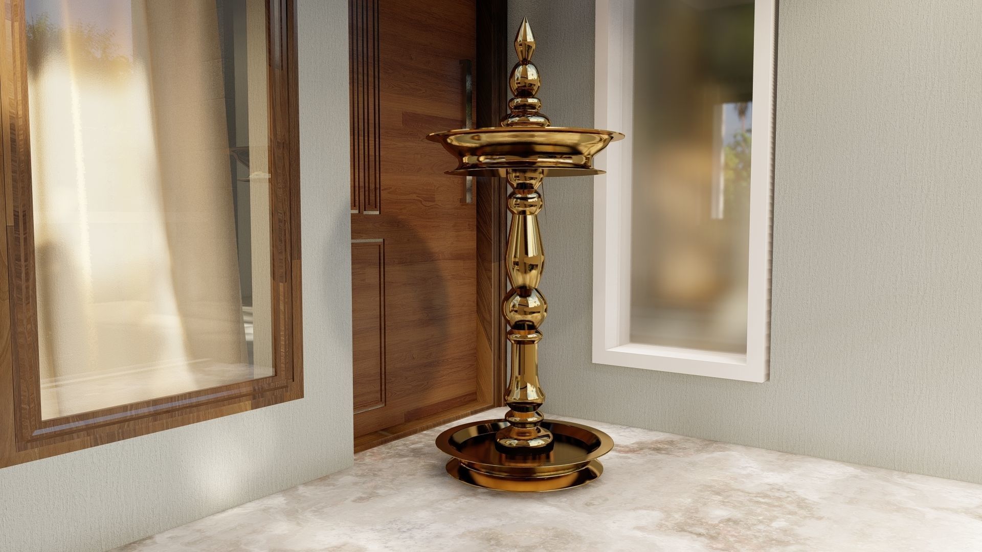 Indian Traditional lamp 3D model | CGTrader