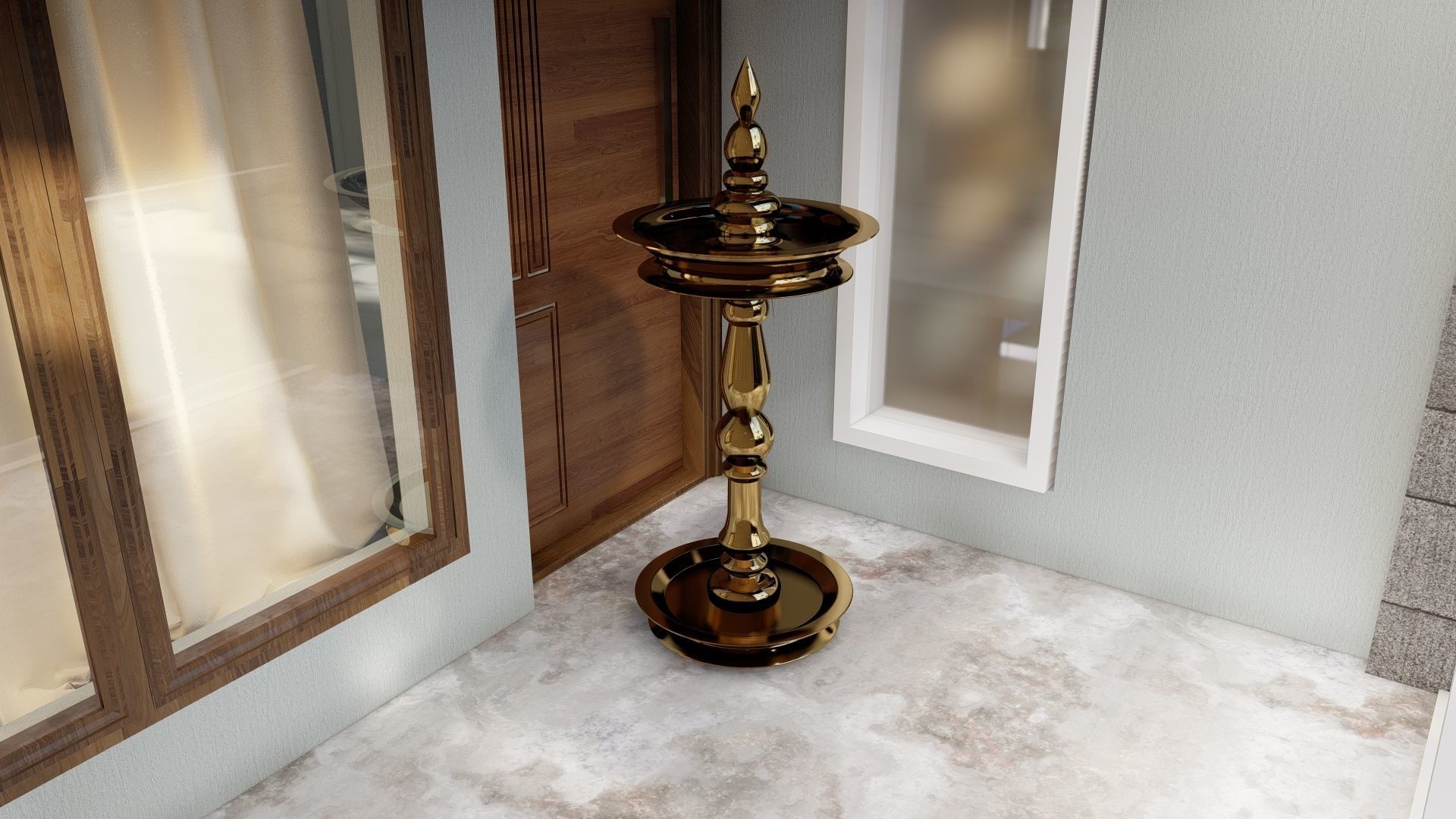 Indian Traditional lamp 3D model | CGTrader