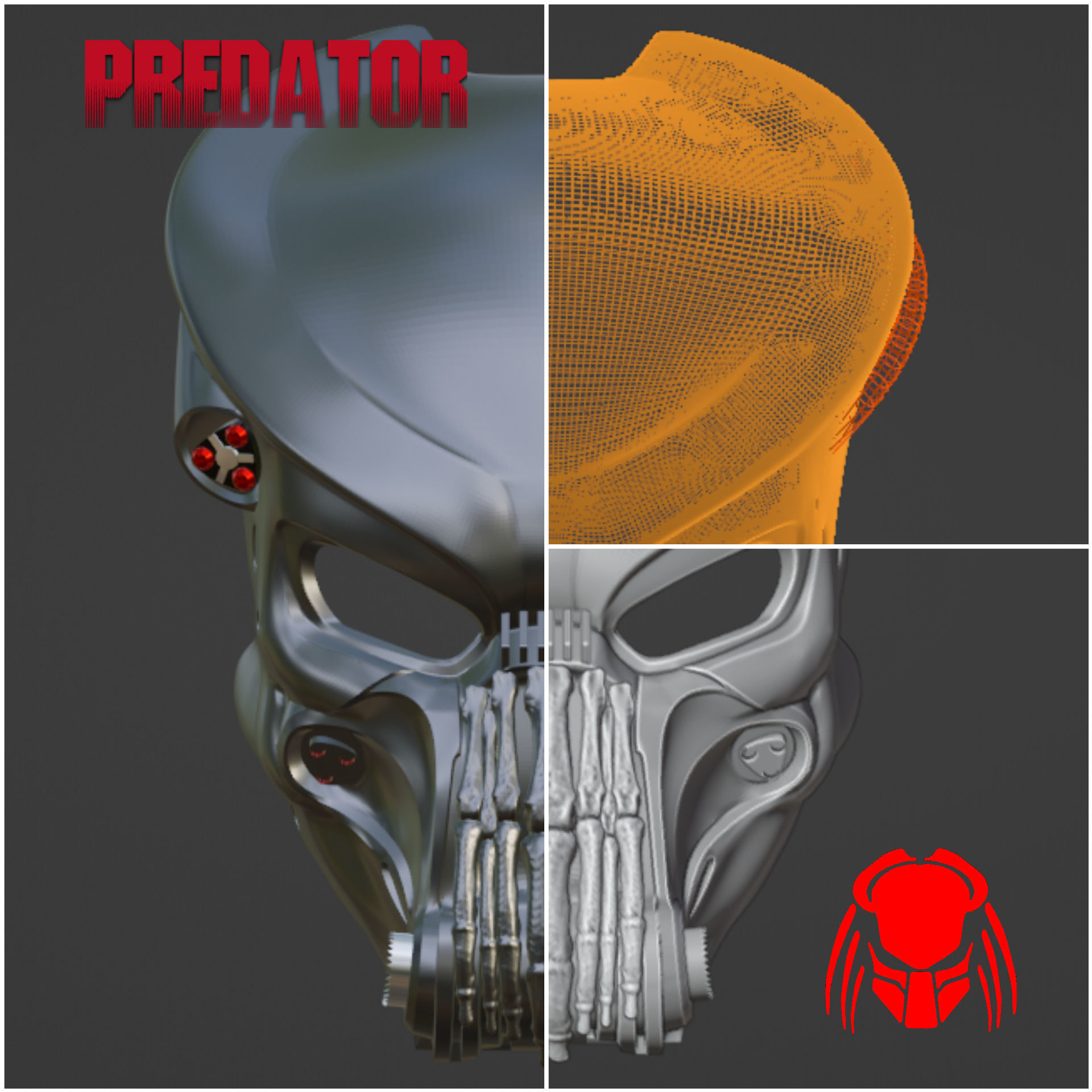 Predator Bone Grill mask 3D model 3D printable | CGTrader