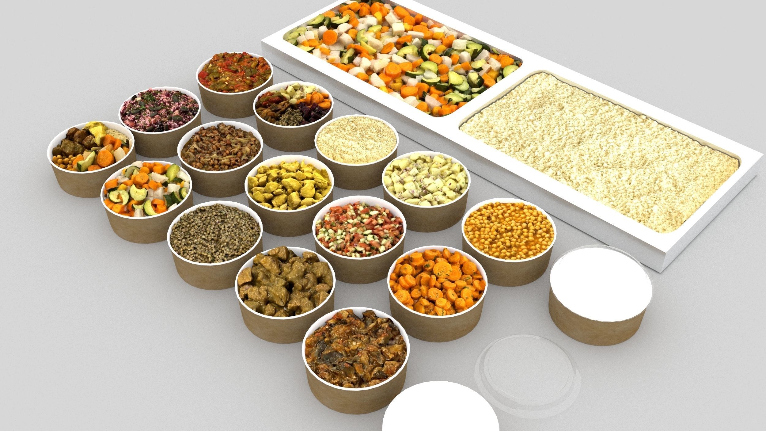 Food Set 3D model | CGTrader