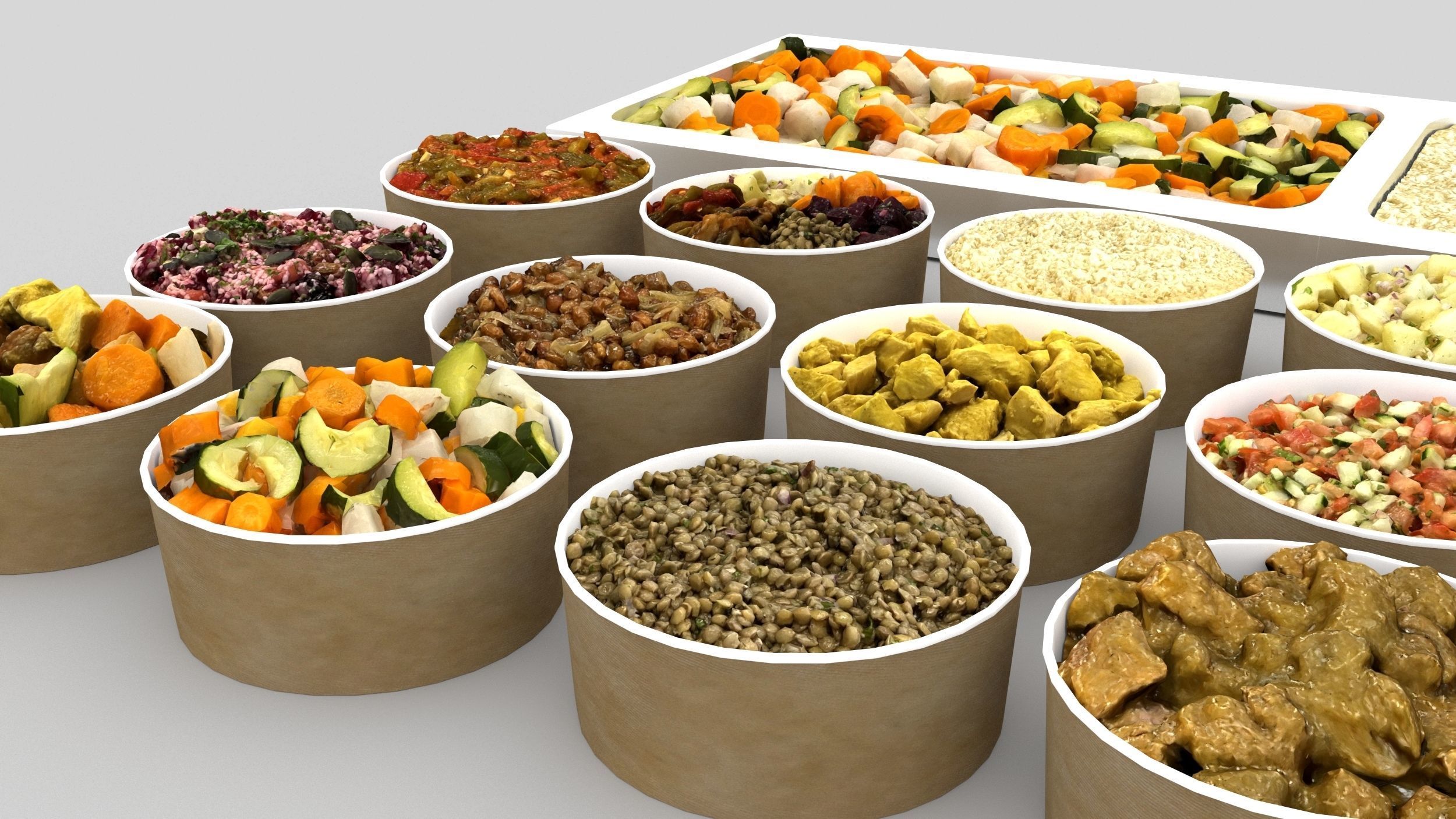 Food Set 3D model | CGTrader
