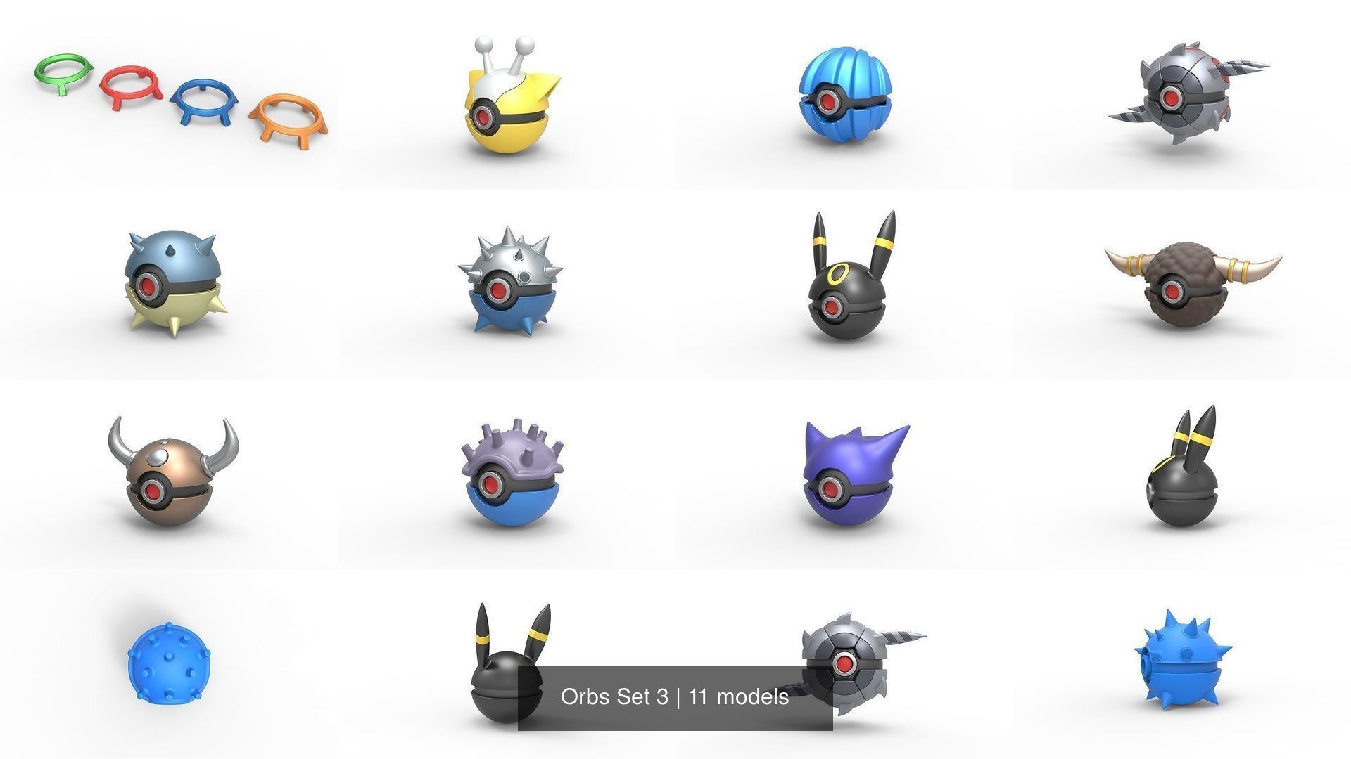 Orbs Set 3 3D Model Collection 3D printable | CGTrader