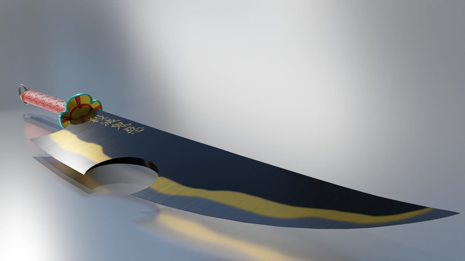 Tengen Uzui Dual Nichirin Blades Demon Slayer 3D model | CGTrader