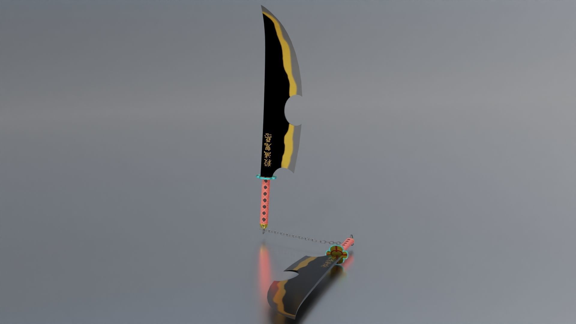 Tengen Uzui Dual Nichirin Blades Demon Slayer 3D model | CGTrader