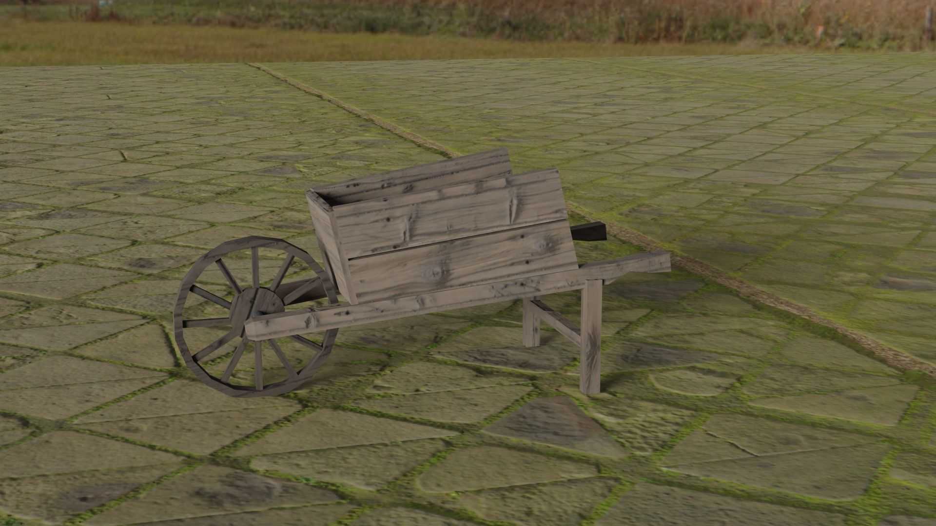 3D model Cart collection low poly wooden VR / AR / low-poly | CGTrader
