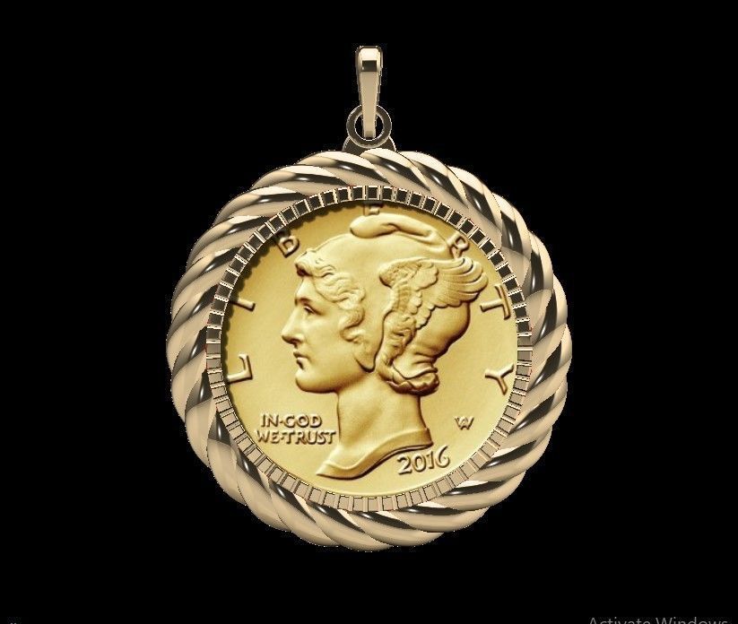 Coin Frame for Dime 3D model 3D printable | CGTrader