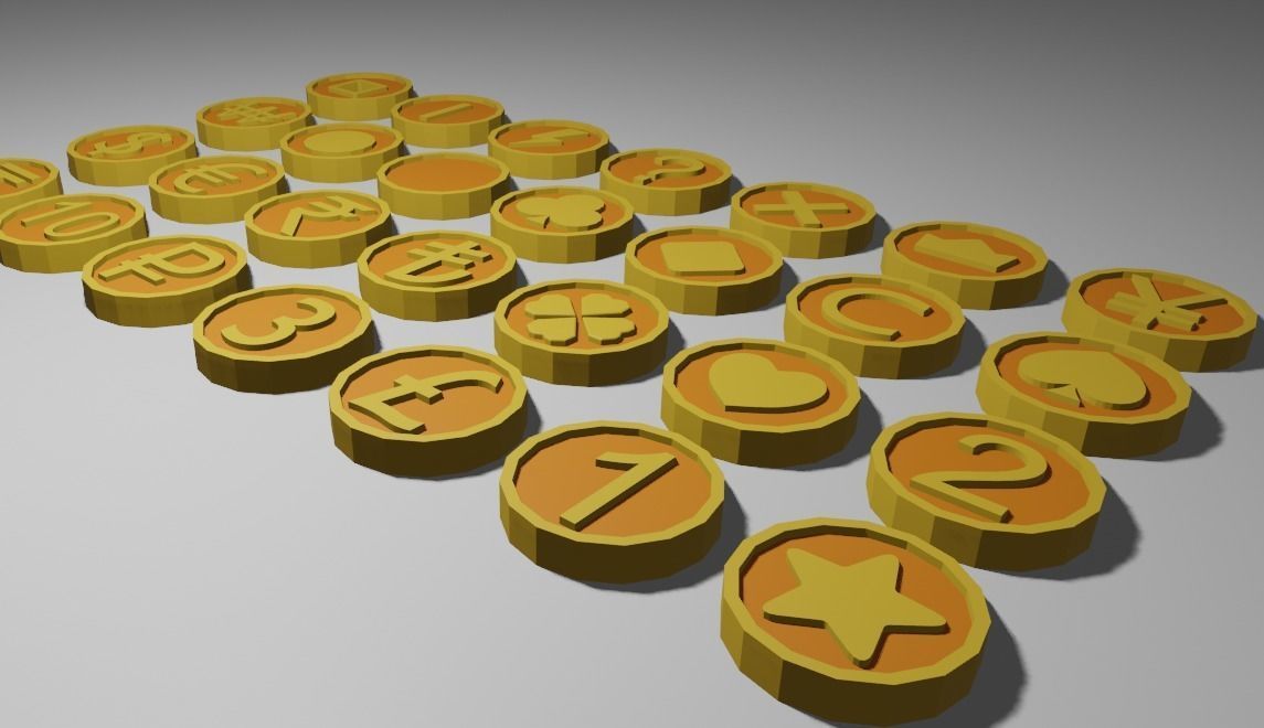 Low poly Coin Pack free VR / AR / low-poly 3D model | CGTrader