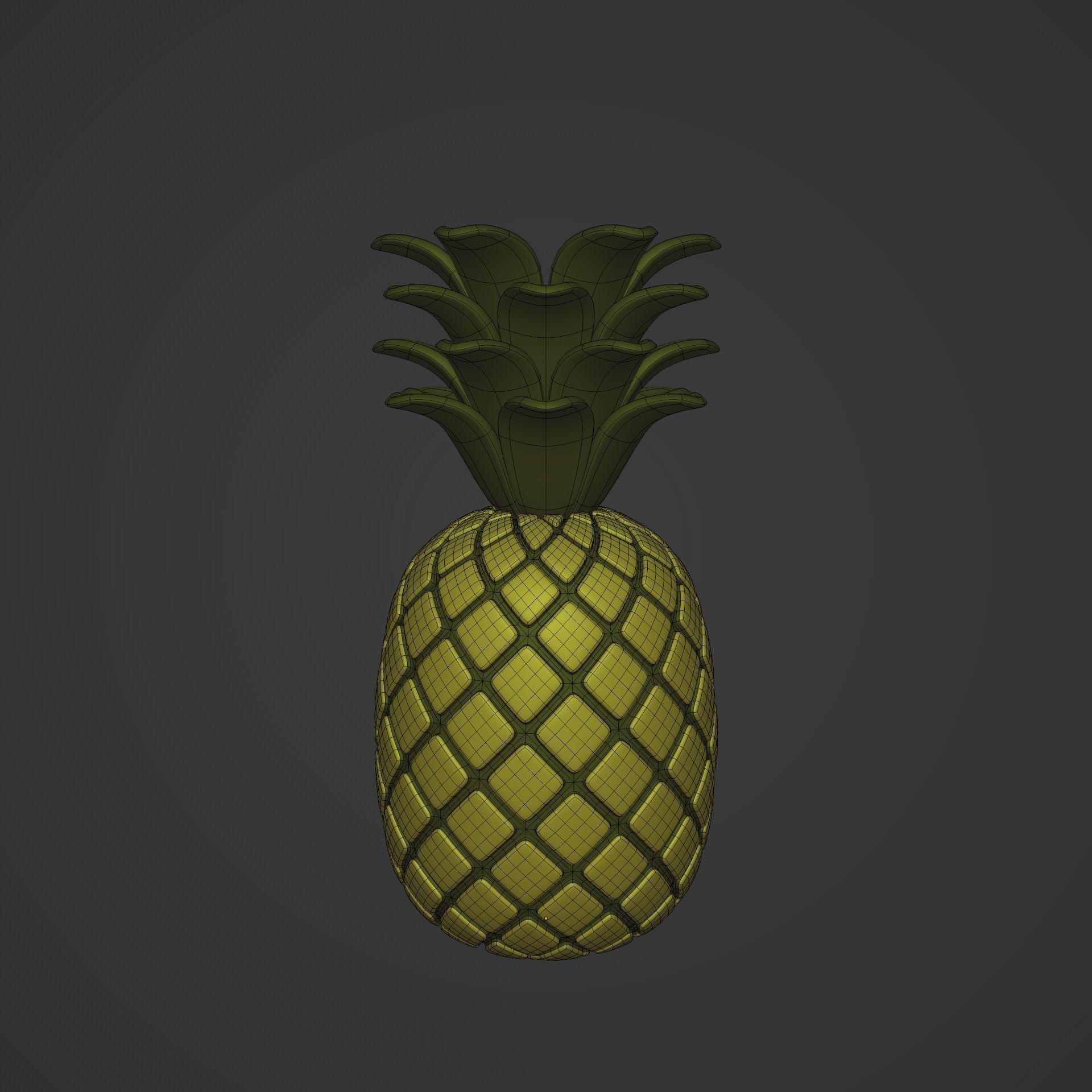 3D model Cartoon Ananas VR / AR / low-poly | CGTrader