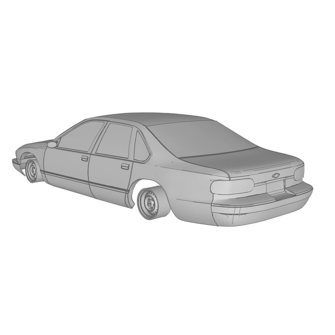 95 Chevrolet Caprice 3D model 3D printable | CGTrader