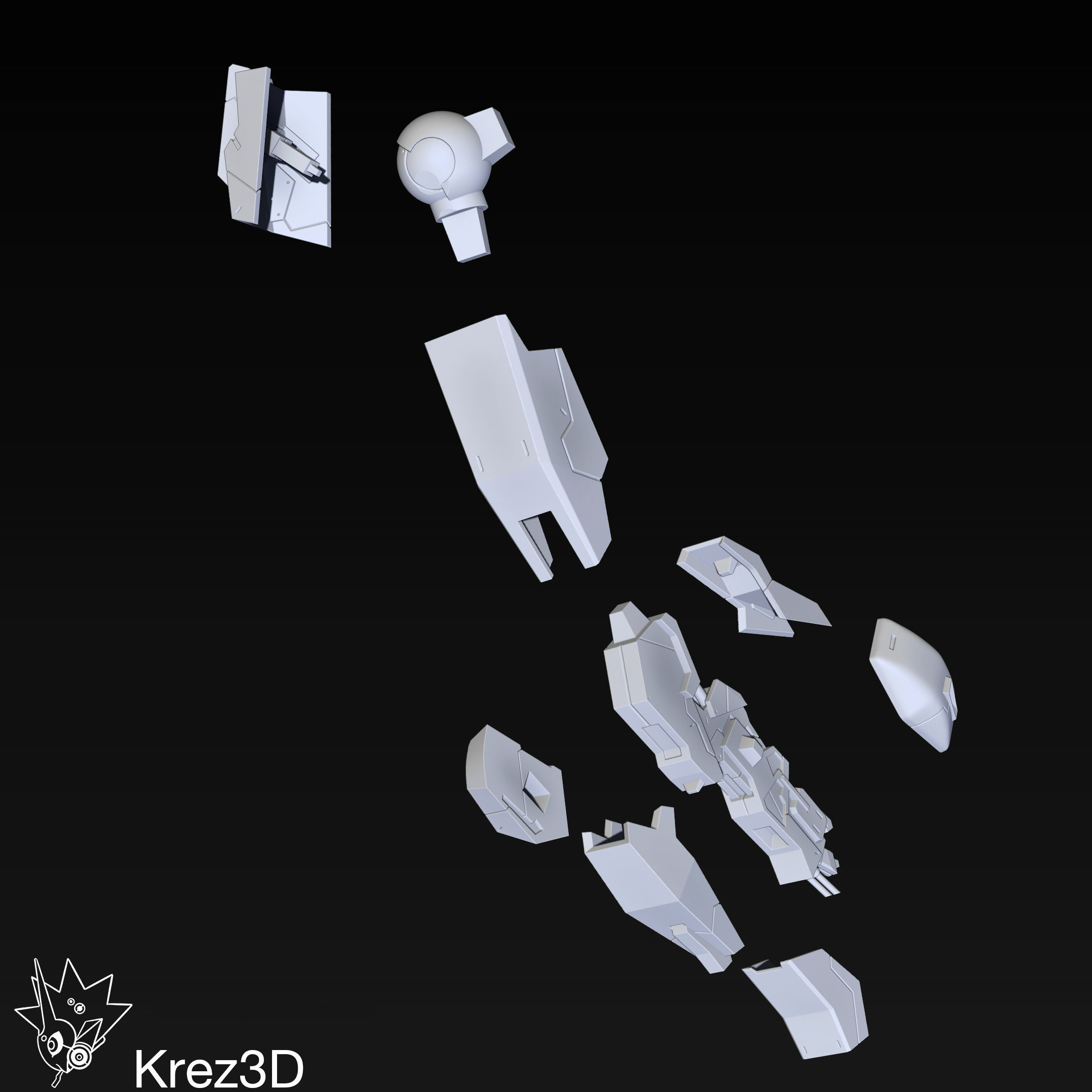 Gundam MK2 3D model 3D printable | CGTrader