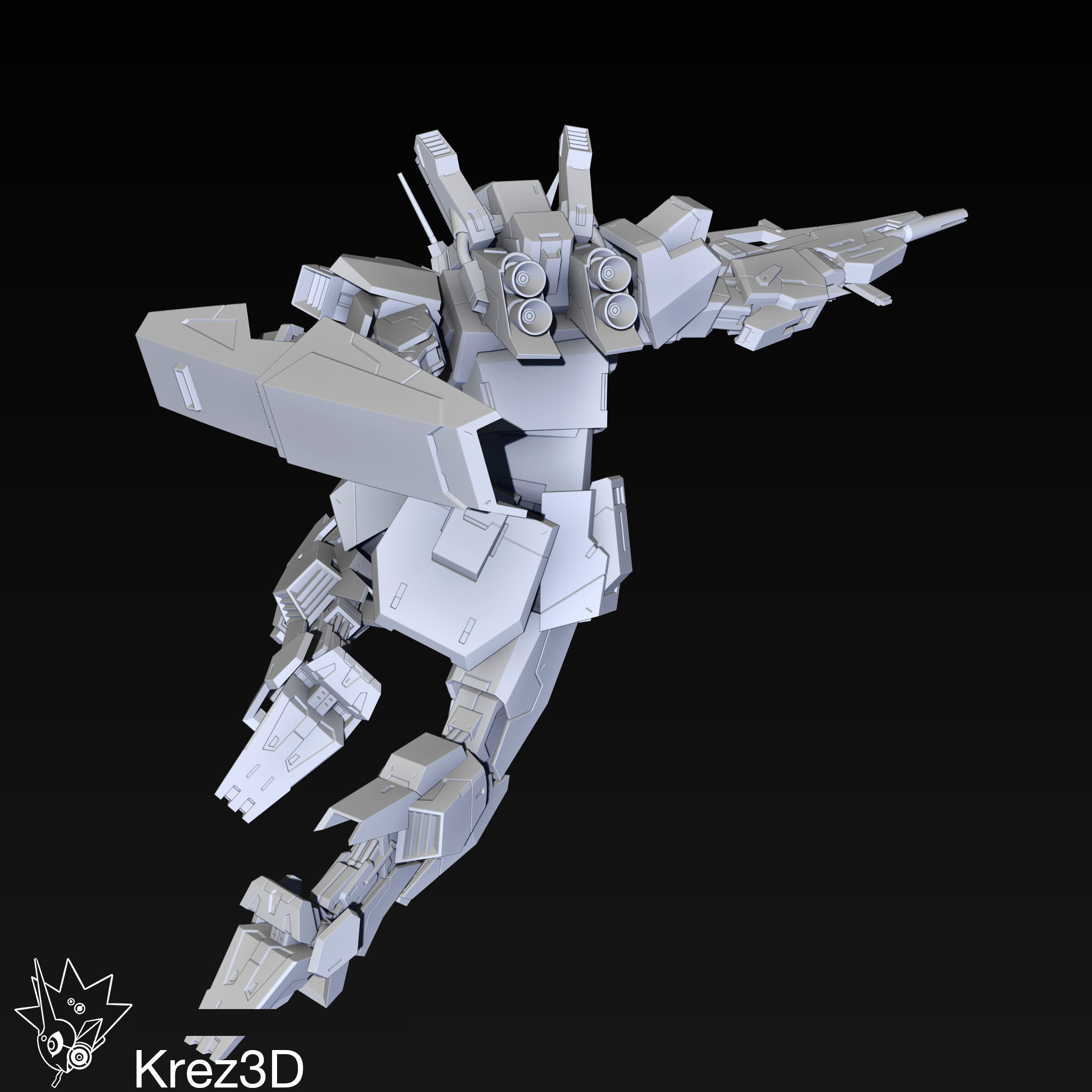 Gundam MK2 3D model 3D printable | CGTrader