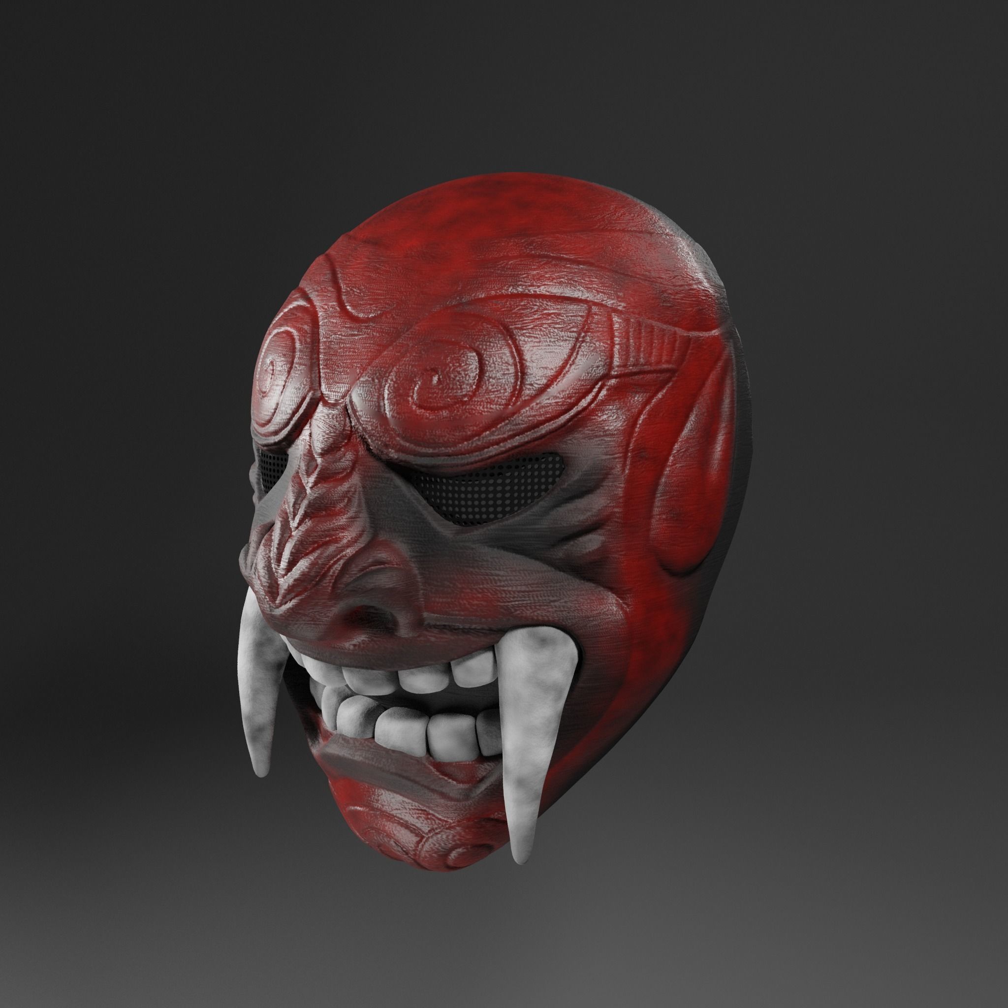 Samurai mask 3D model | CGTrader