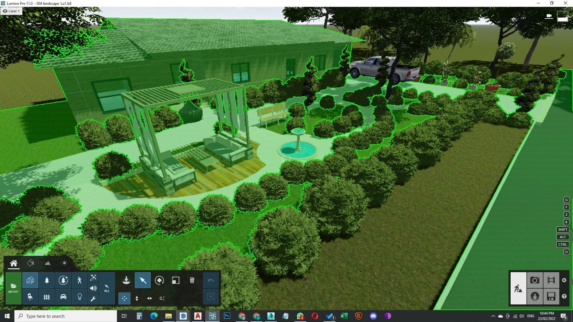 Traditional House Model front yard 3D model | CGTrader