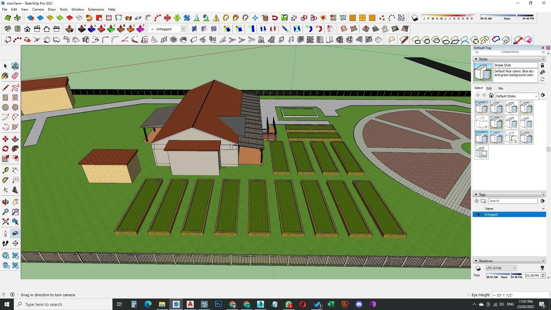 Farm land design Flower bed SketchUp model 3D model | CGTrader