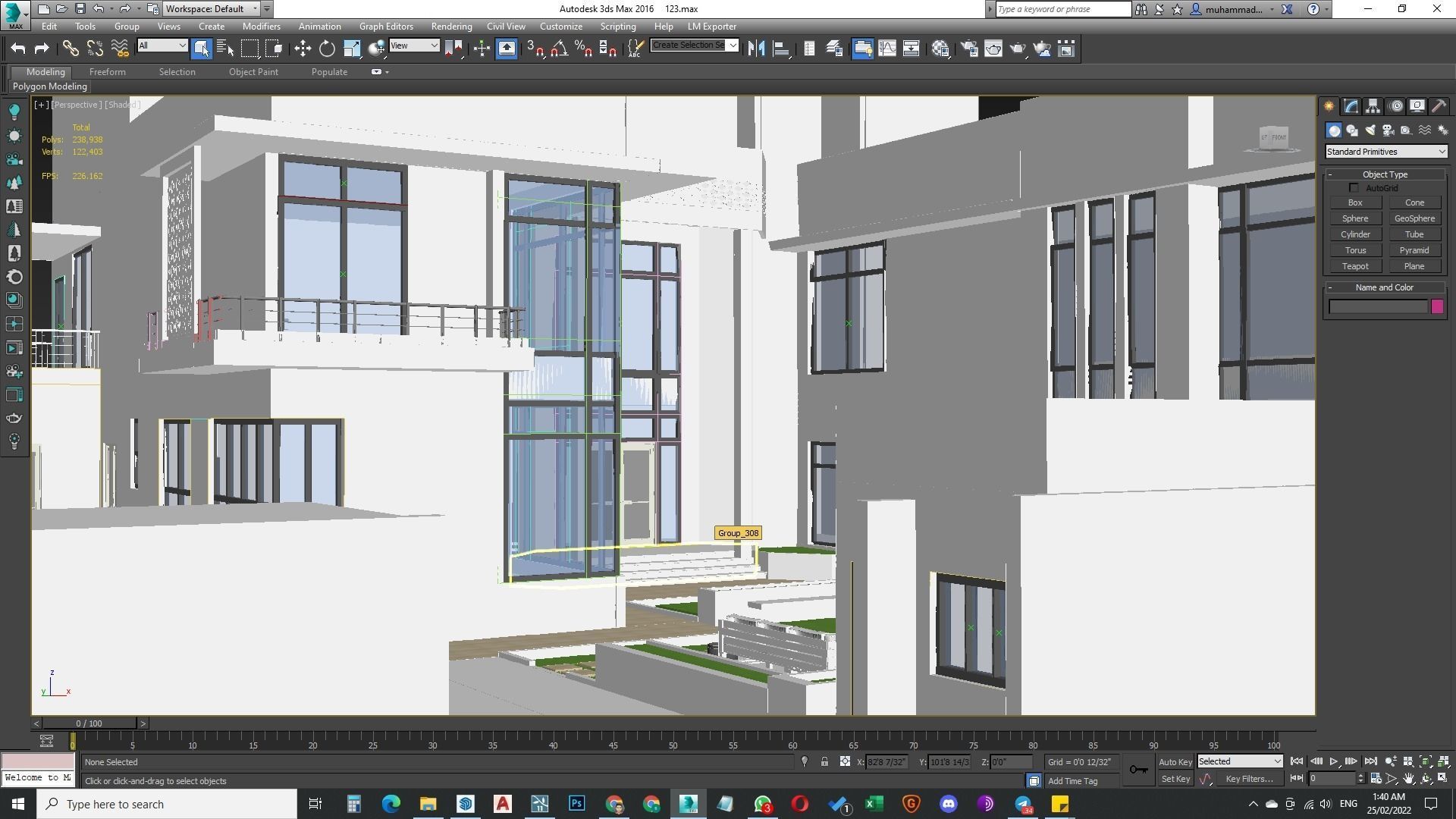 luxury villa front landscape design 3d model 3D model | CGTrader