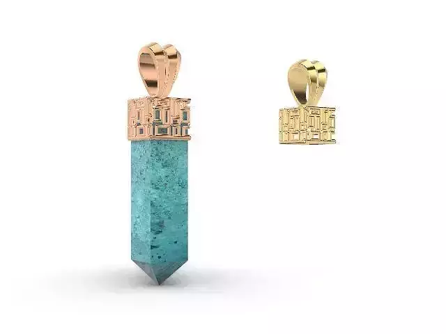 bullet stone gallery pendant stl verified 3D model 3D printable | CGTrader