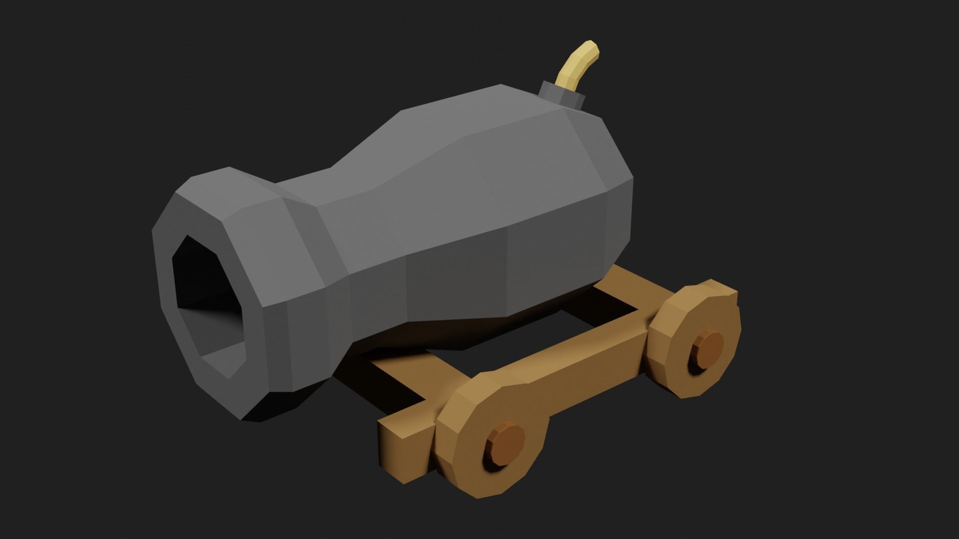 3D model Lowpoly Comicstyle Cannon VR / AR / low-poly | CGTrader
