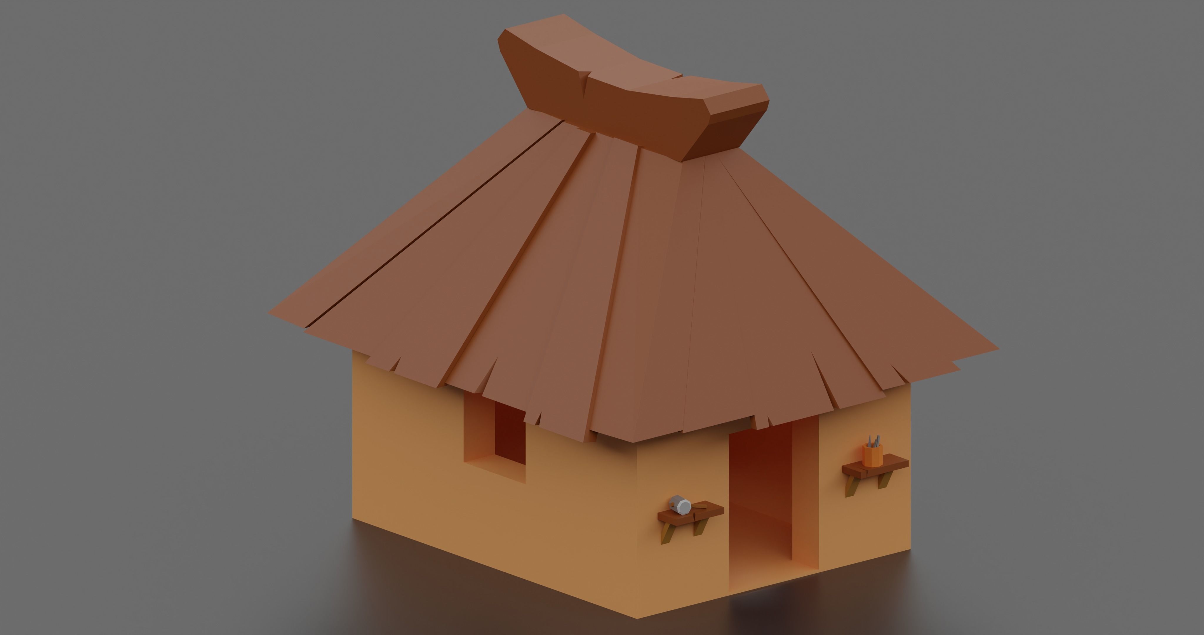 3D model Low poly Huts asset VR / AR / low-poly | CGTrader