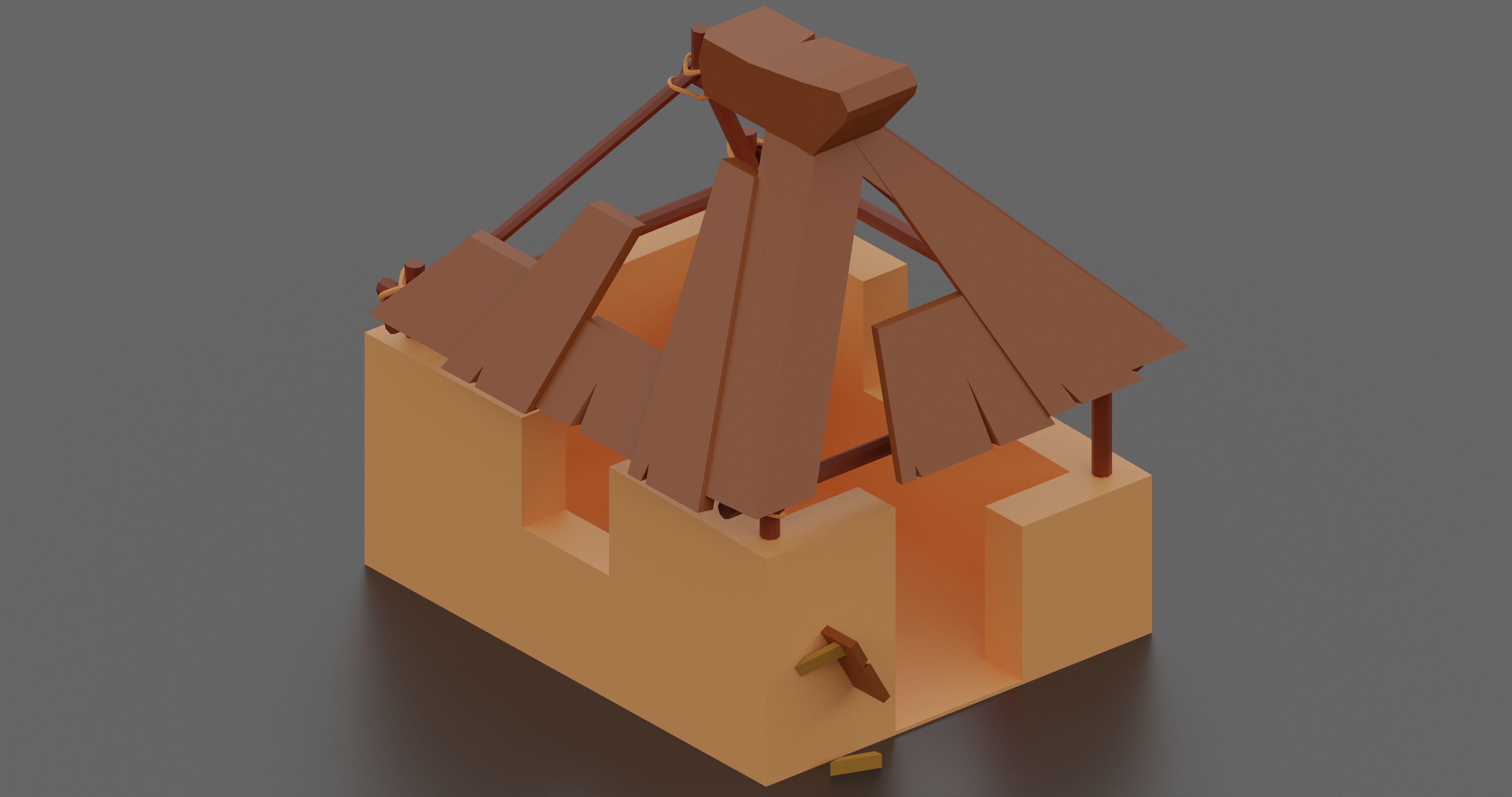 3D model Low poly Huts asset VR / AR / low-poly | CGTrader