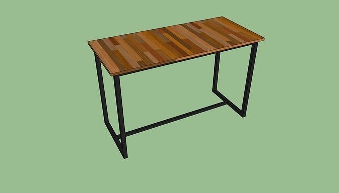 wooden table 3D model 3D printable | CGTrader