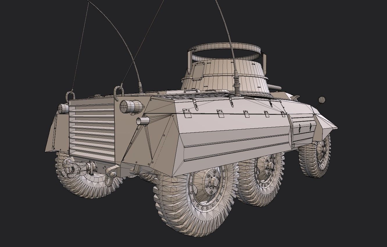 3D model M8 Greyhound Game-Ready VR / AR / low-poly | CGTrader