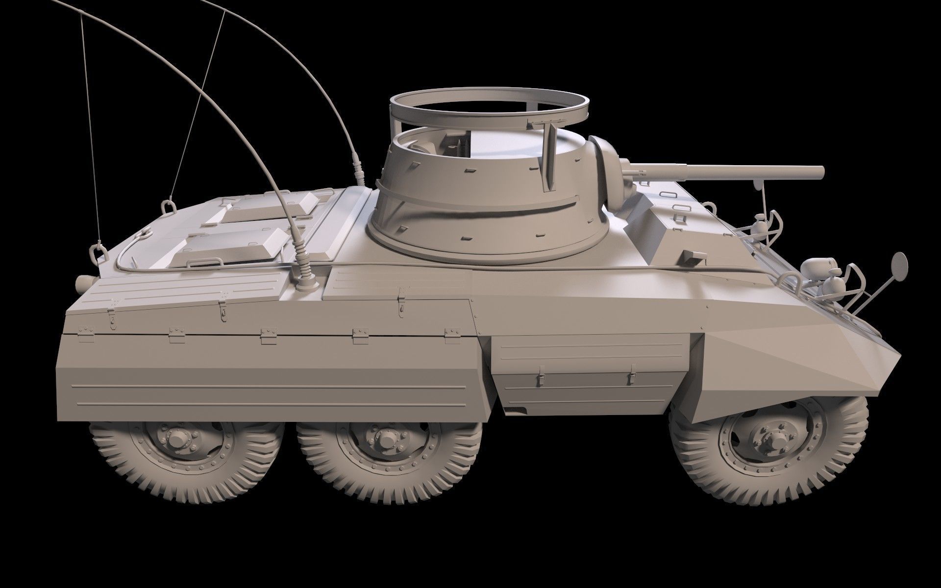 3D model M8 Greyhound Game-Ready VR / AR / low-poly | CGTrader