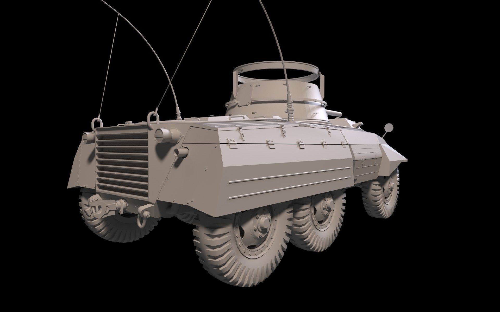 3D model M8 Greyhound Game-Ready VR / AR / low-poly | CGTrader