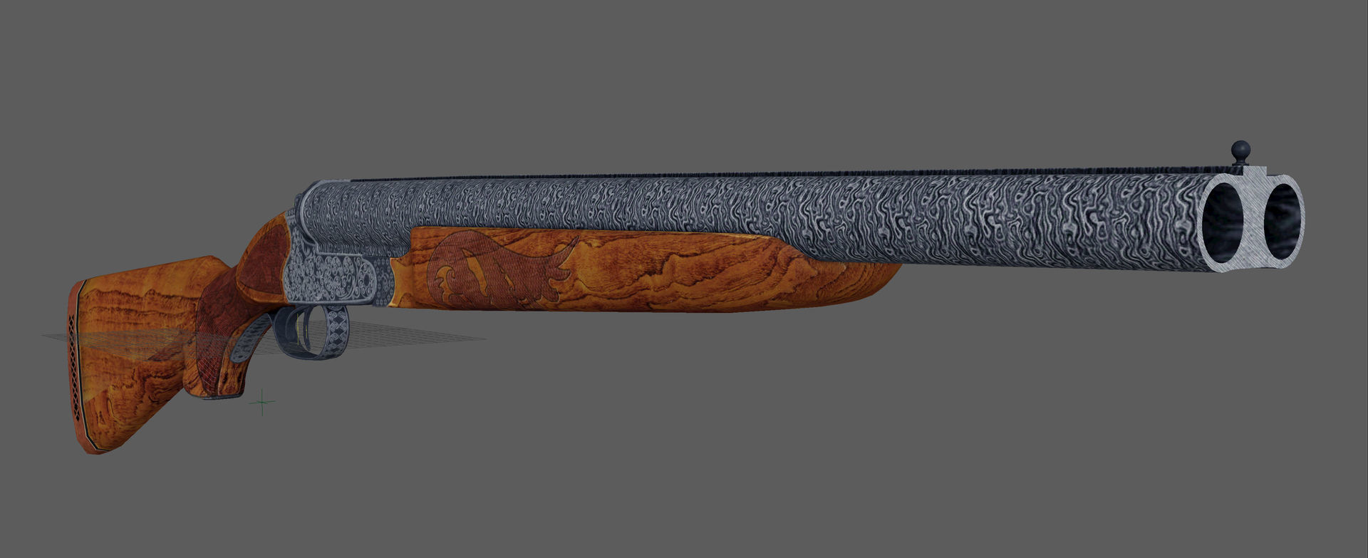 3D model Double Barrel Shotgun Rig VR / AR / low-poly | CGTrader
