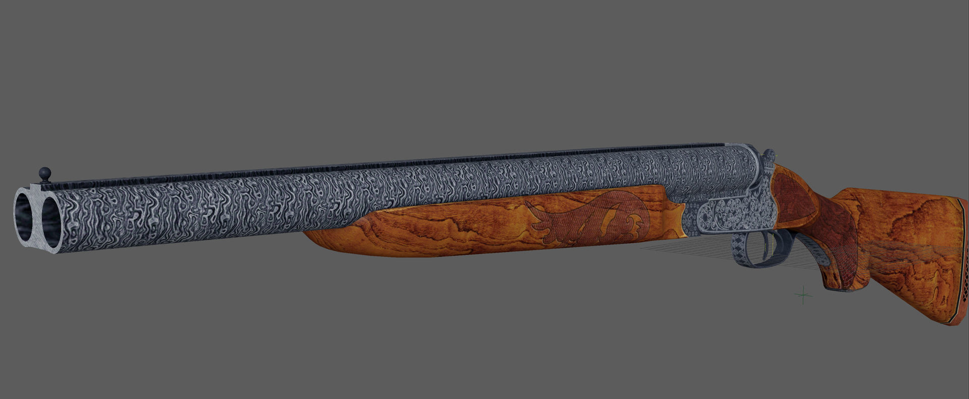 3D model Double Barrel Shotgun Rig VR / AR / low-poly | CGTrader