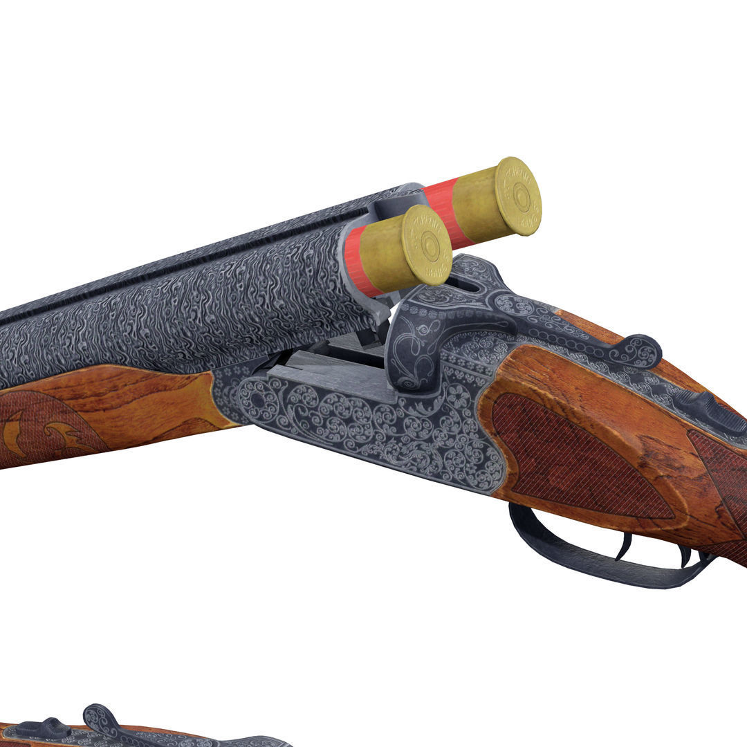 3D model Double Barrel Shotgun Rig VR / AR / low-poly | CGTrader