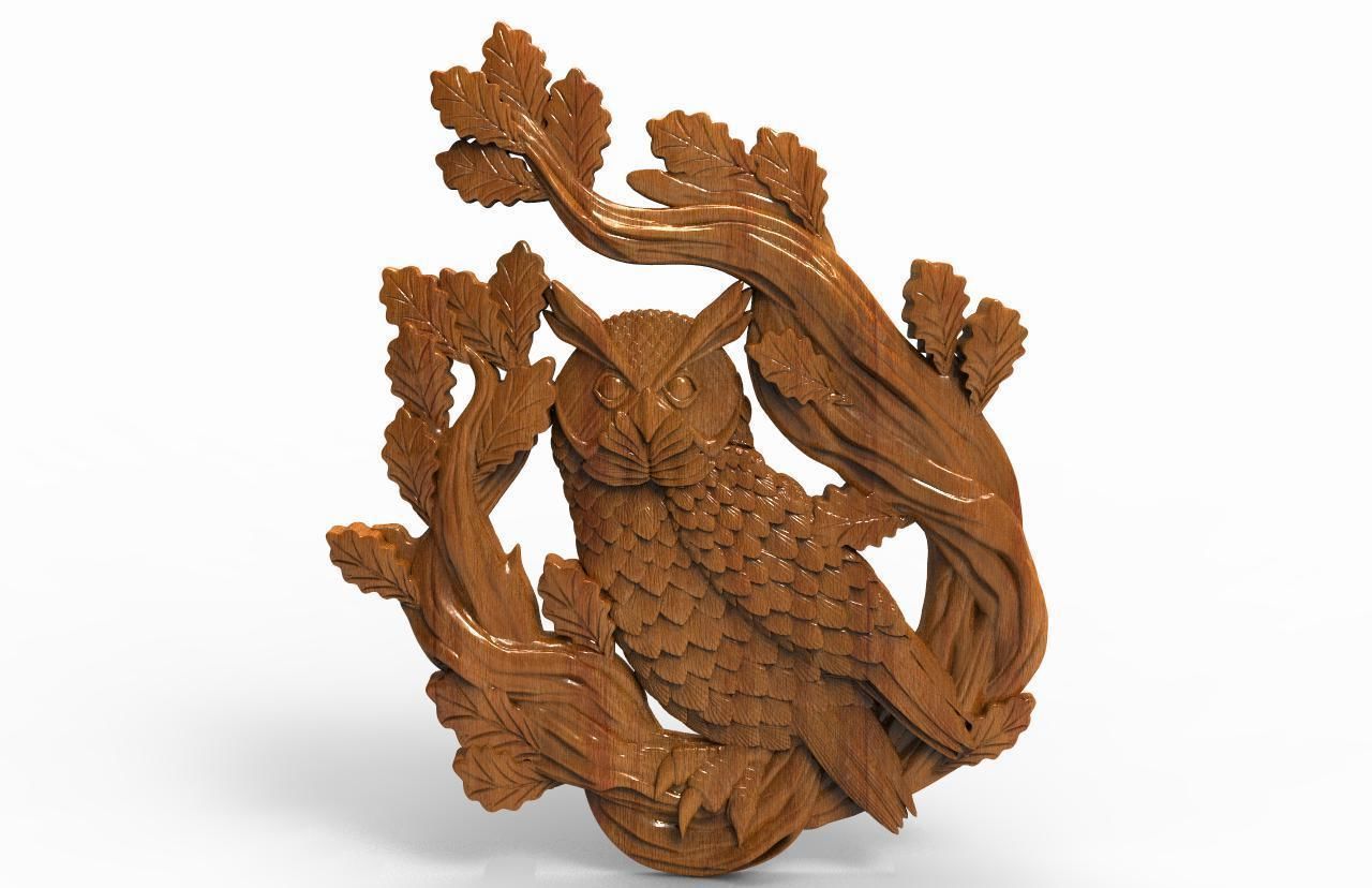 Owl CNC 3D model 3D printable | CGTrader