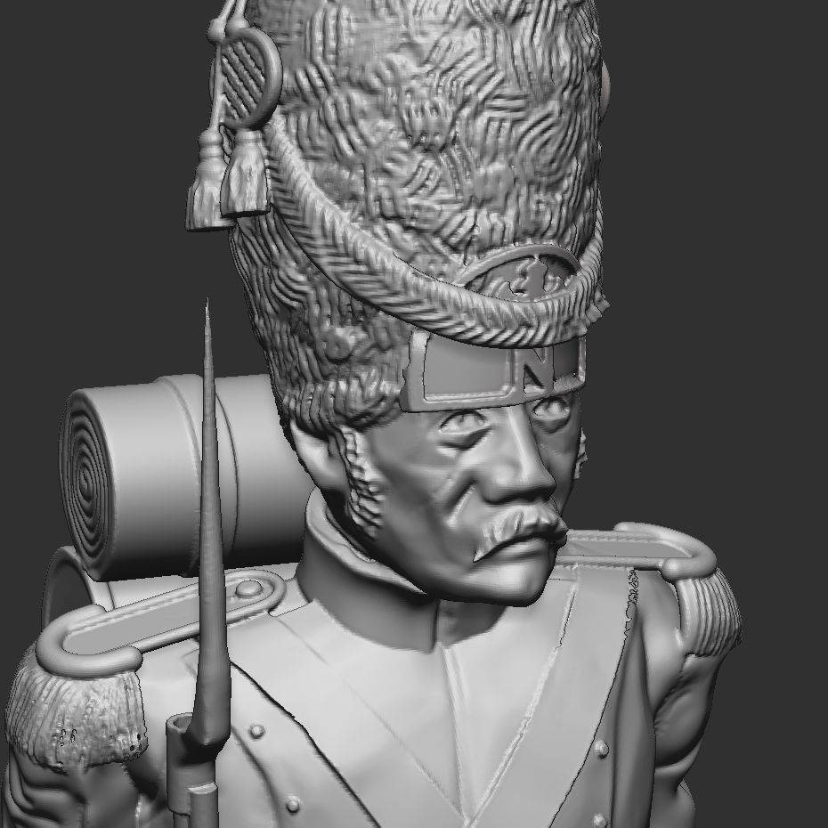 Napoleonic Grenadier stand at attention 3D model 3D printable | CGTrader