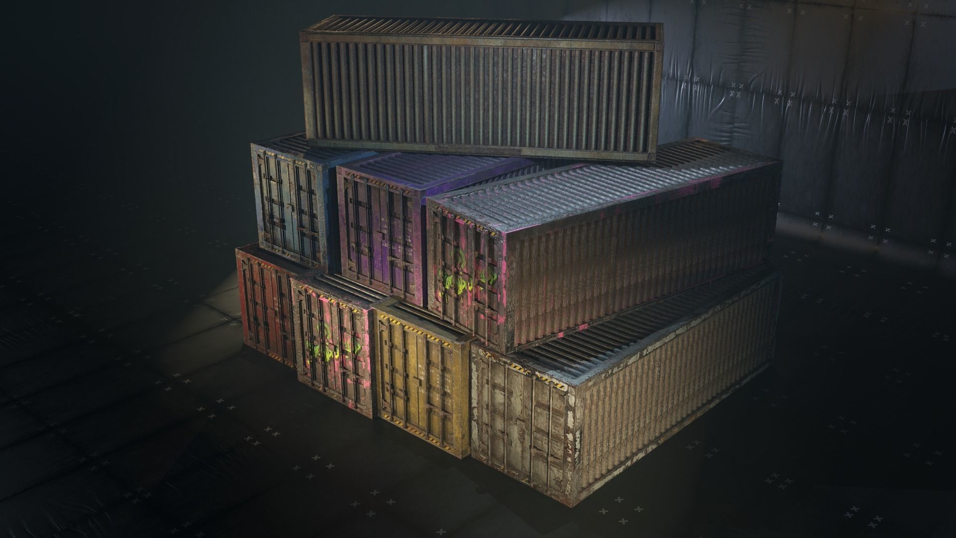Cargo Containers Collection free VR / AR / low-poly 3D model | CGTrader
