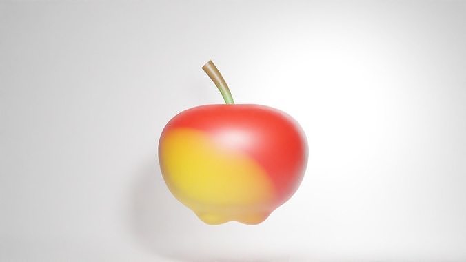 Cartoon Apple 3D model | CGTrader