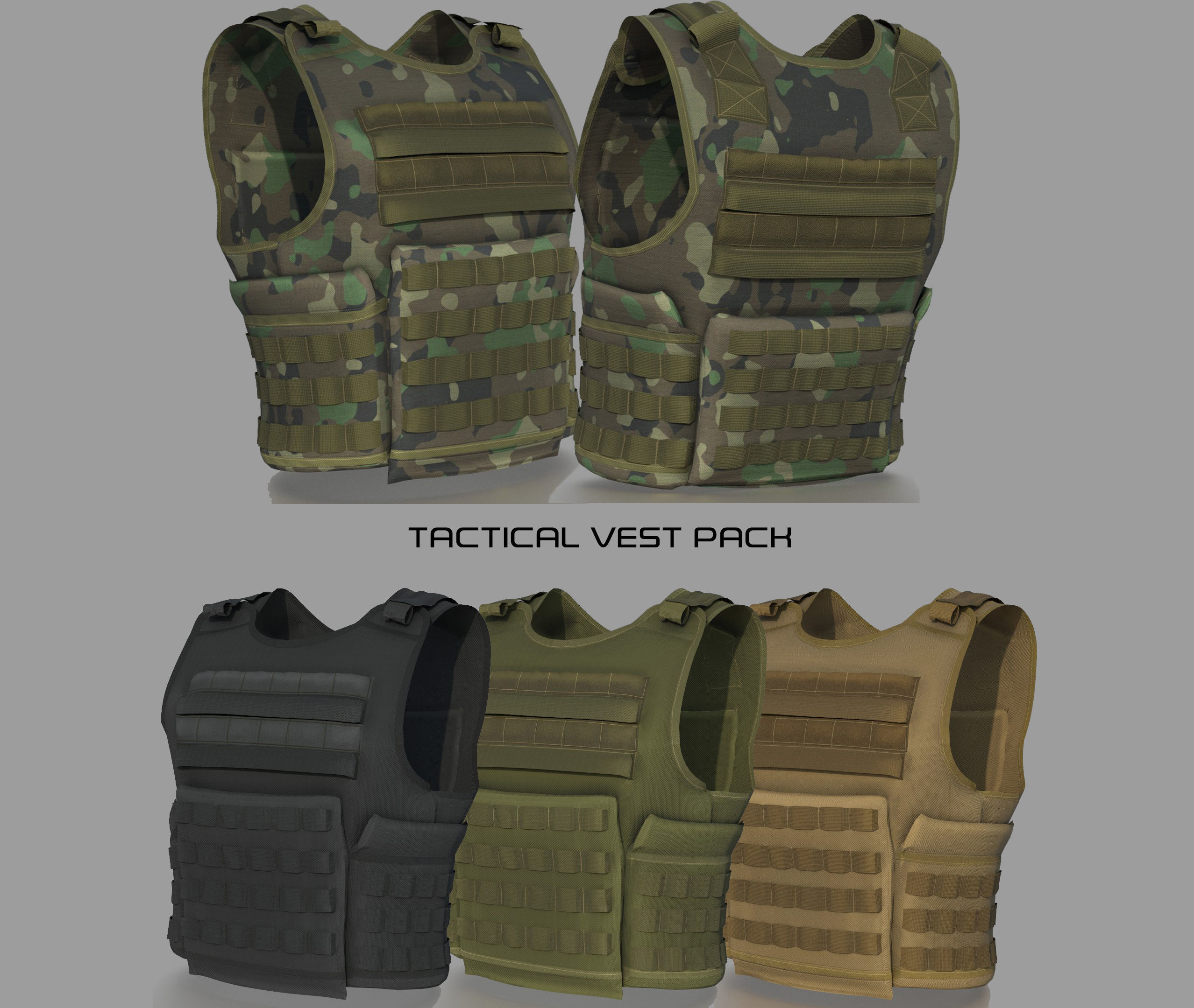TACTICAL VEST 3D model | CGTrader