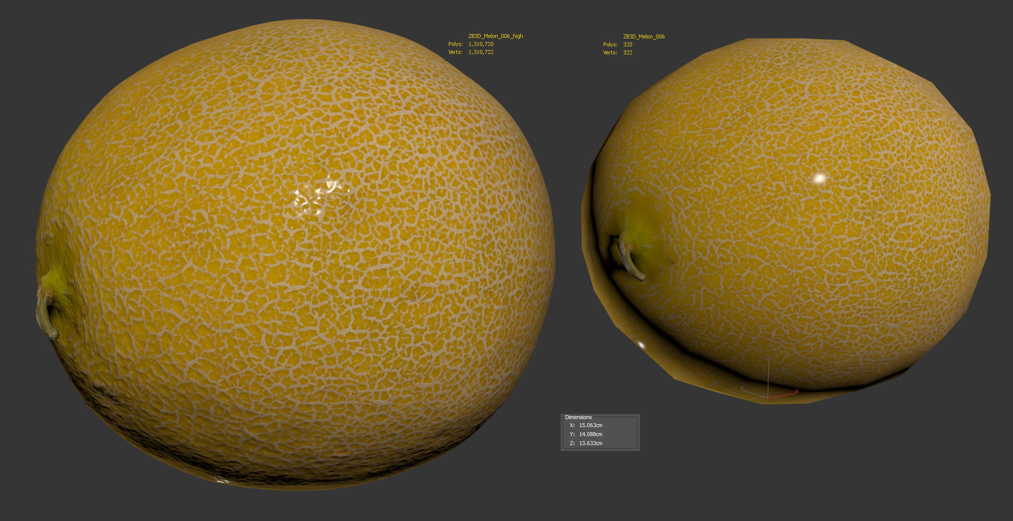 Melon 3D model | CGTrader