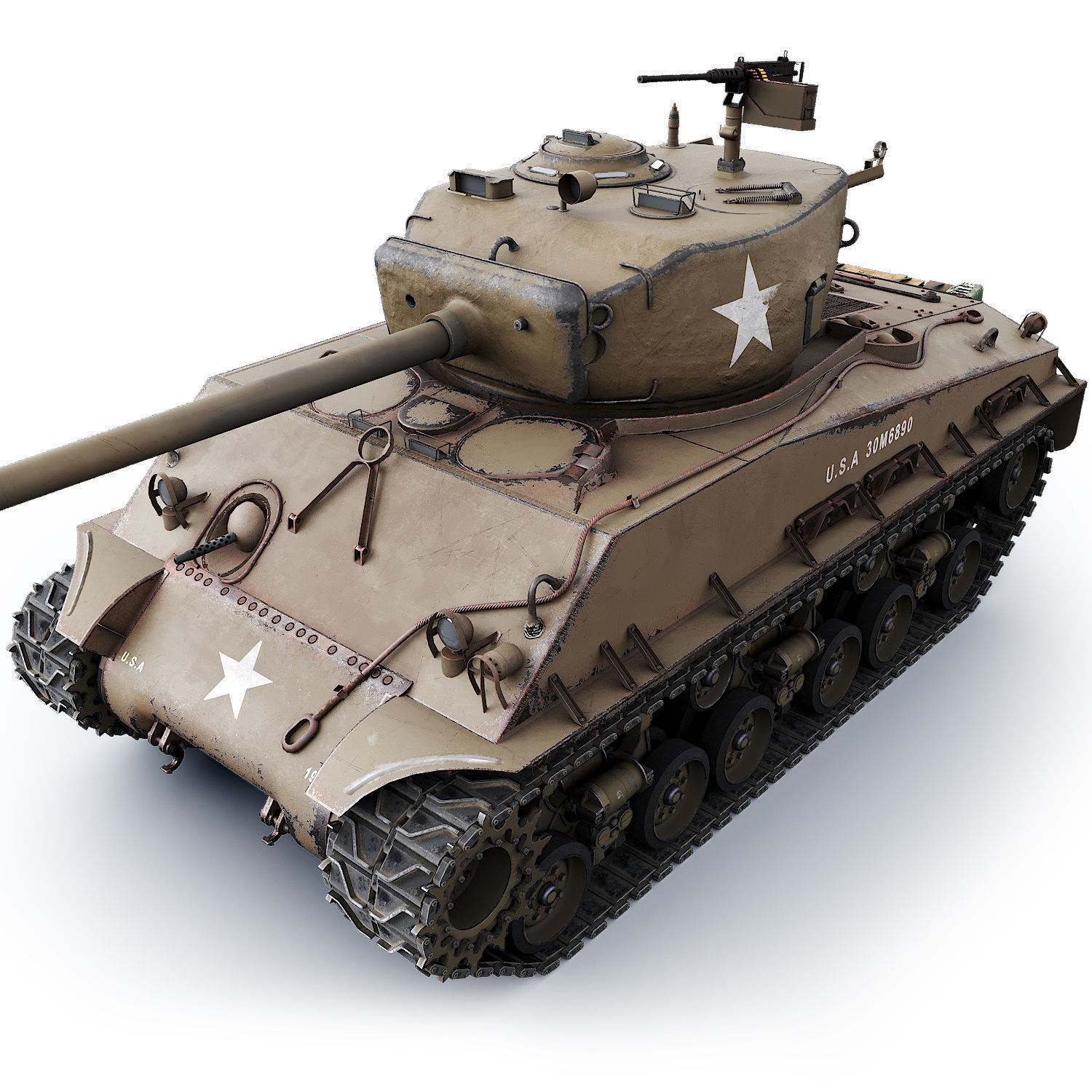 3D model Tank M4A2 76W VR / AR / low-poly | CGTrader